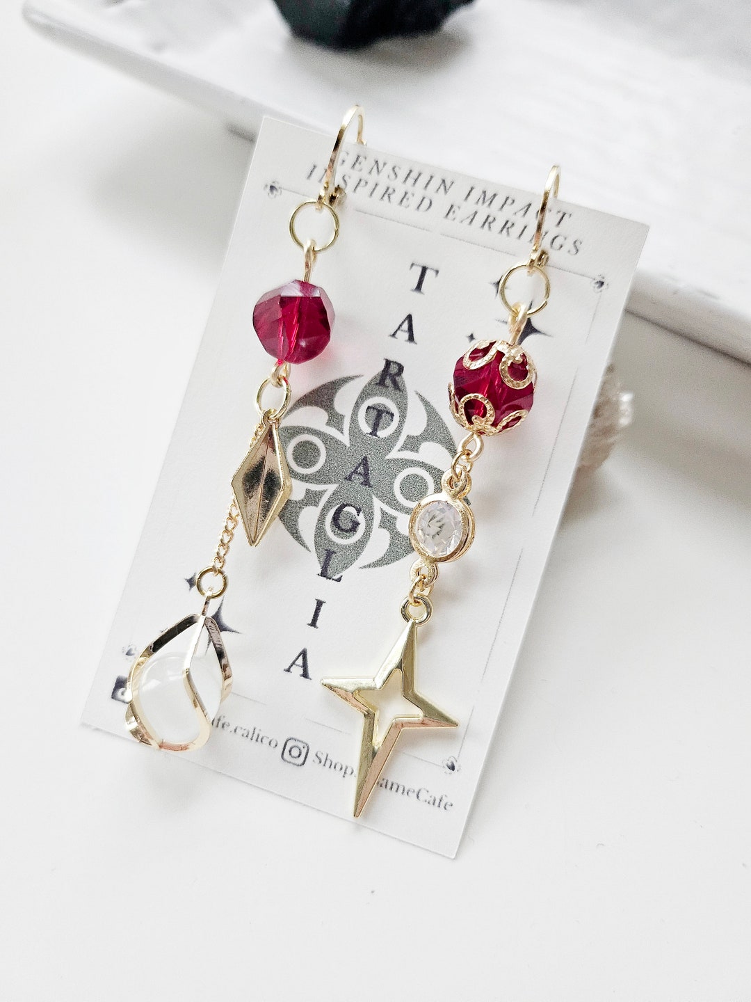 Tartaglia Earrings | Genshin Impact Inspired Earrings | Fatui Harbinger ...