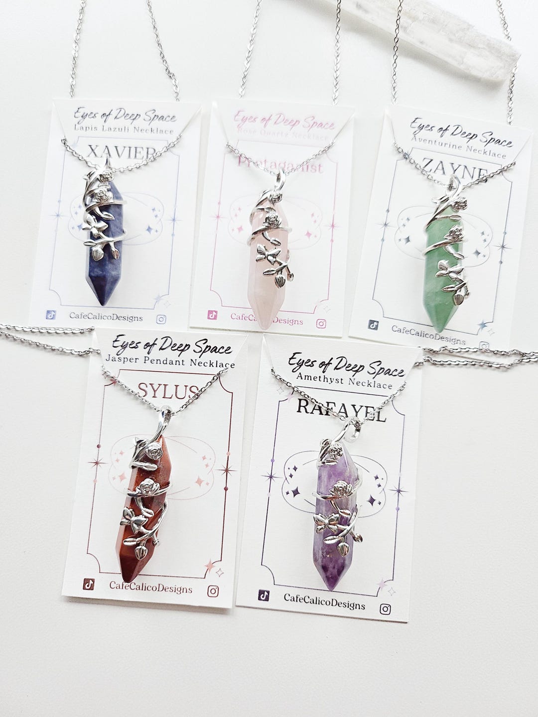 Eyes of Deep Space Necklace | Natural Stone Pendant | Wire Wrapped ...