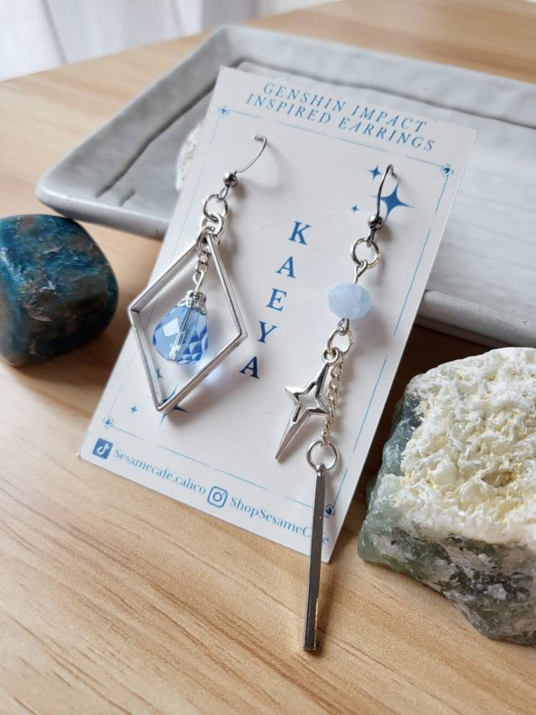 Kaeya Earrings | Genshin Impact Inspired | Cosplay Earrings | Handmade ...