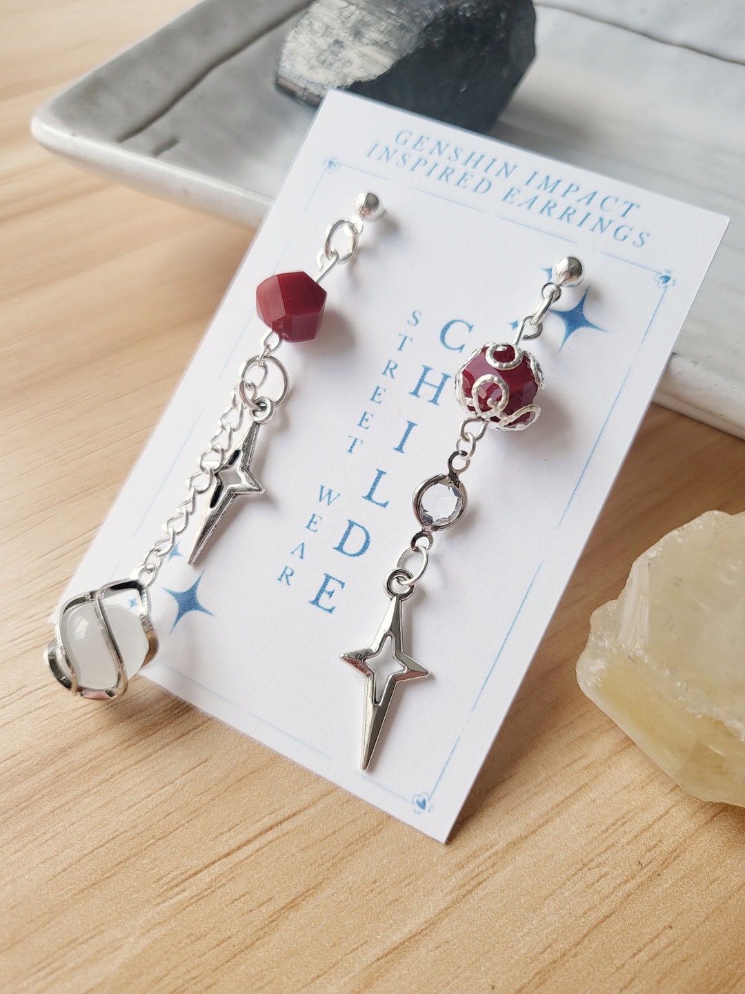 Childe Tartaglia Earrings | Genshin Impact Inspired | Cosplay Earrings ...