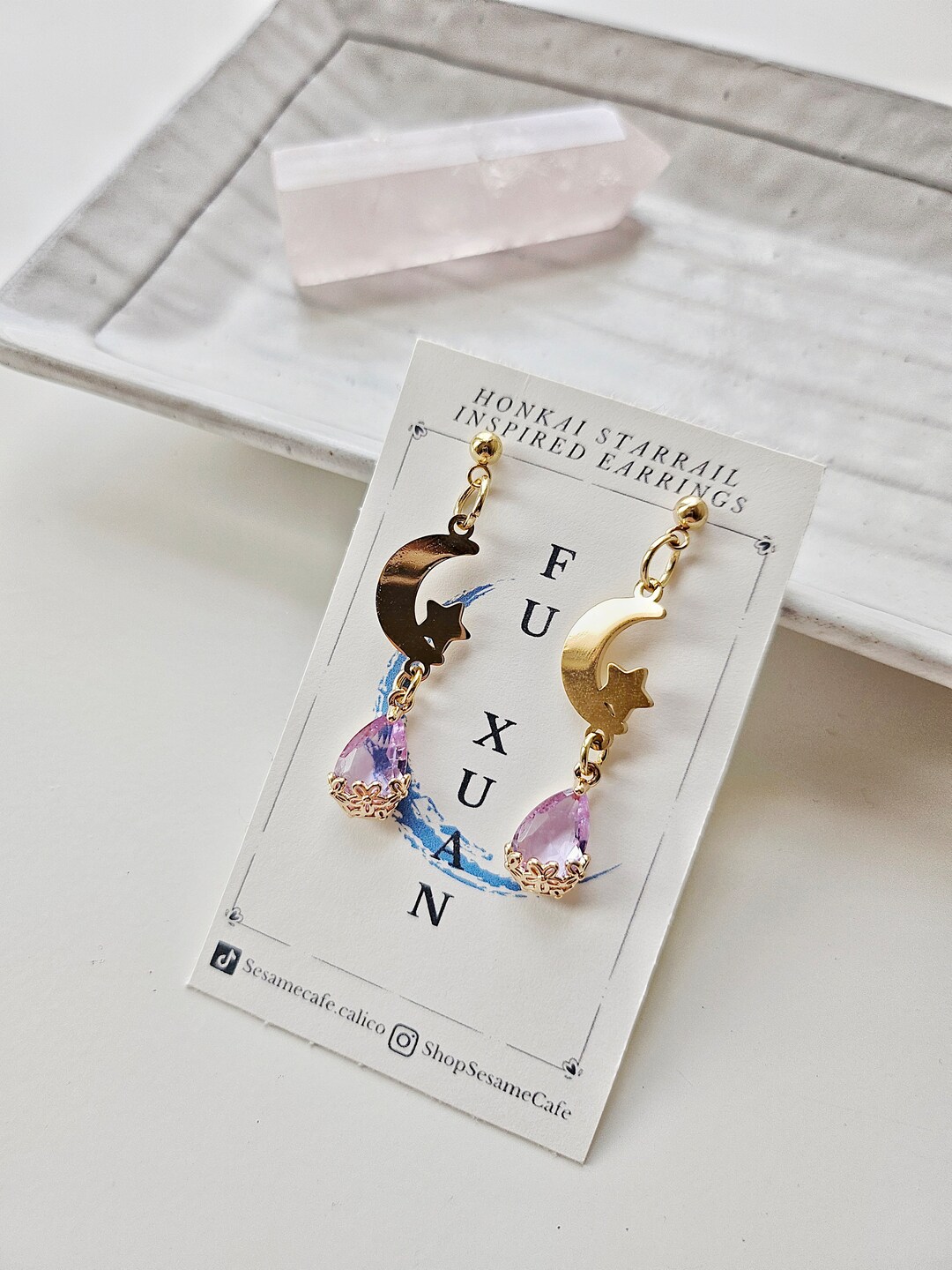 Fu Xuan Inspired Earrings | Honkai Star Rail Inspired Earrings ...