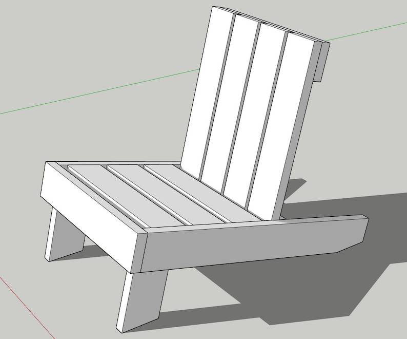 Super Simple Modern Adirondack Chair DIY Plan - EASY BUILD! - Etsy