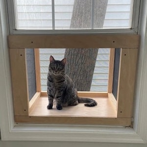 Catio - Fully Built Custom Window Viewing Box Patio for Cats - Etsy