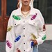 Beige Sequin Football Shirt Jacket - Etsy
