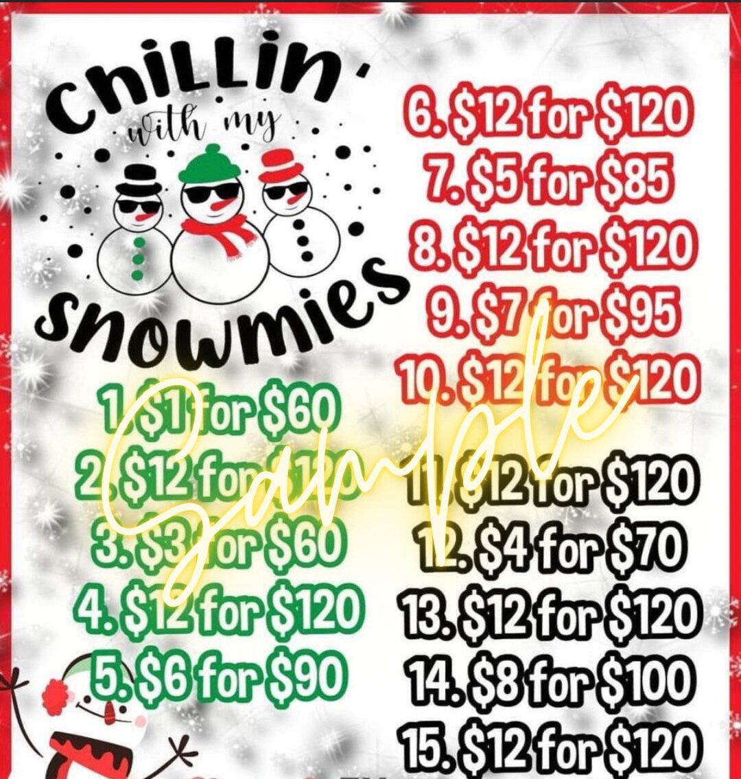 Bingo Raffle Board - Etsy