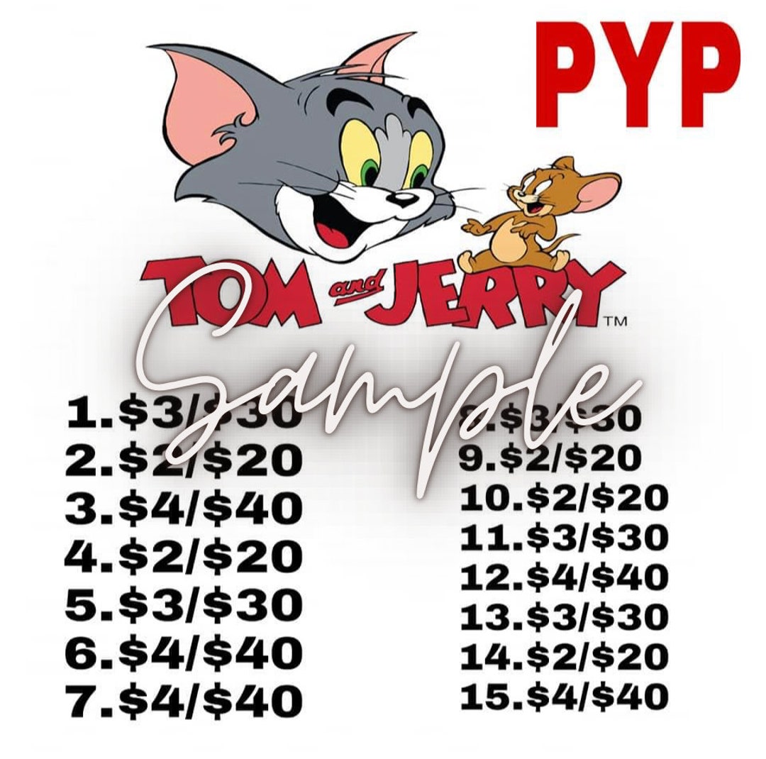 Tom and Jerry Bingo - Etsy