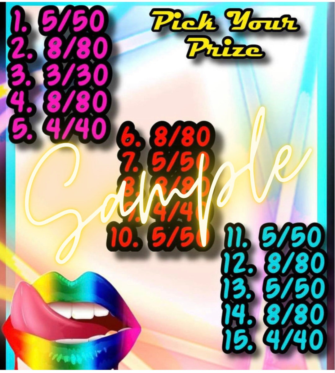 Bingo Raffle Board - Etsy