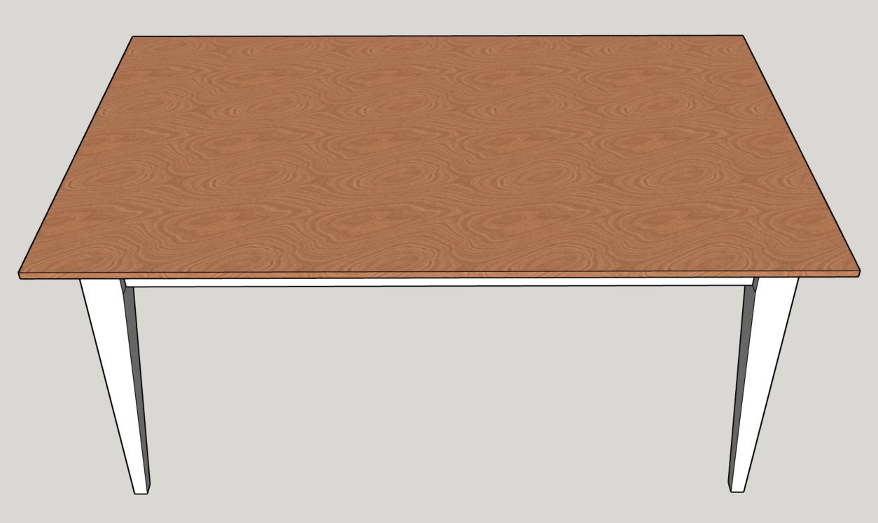 Shaker Style Dining Table - Drawings / Plans - Etsy