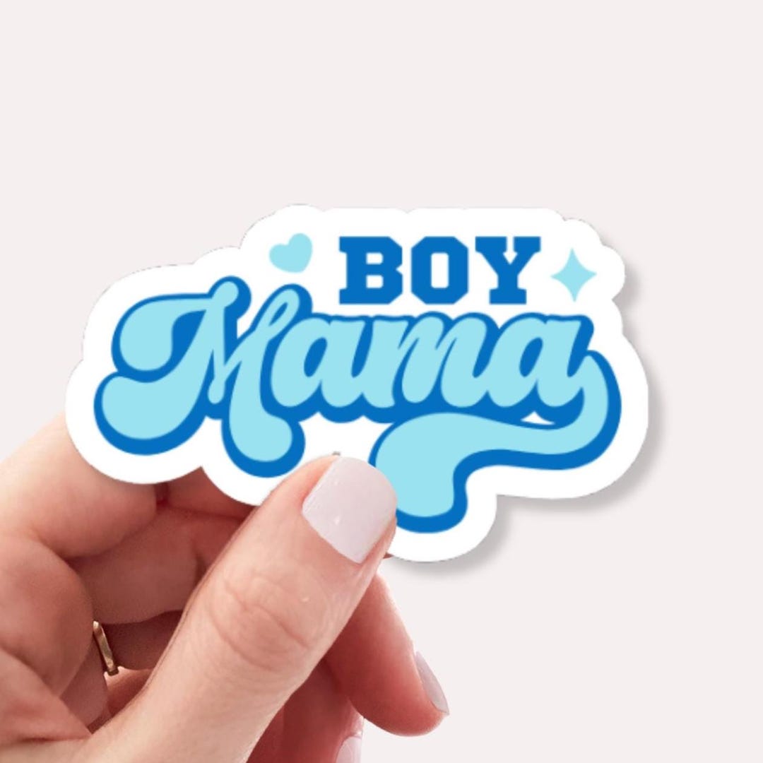 Boy Mama Sticker • Cute Mom Life Decal • Motherhood Sticker for Water ...