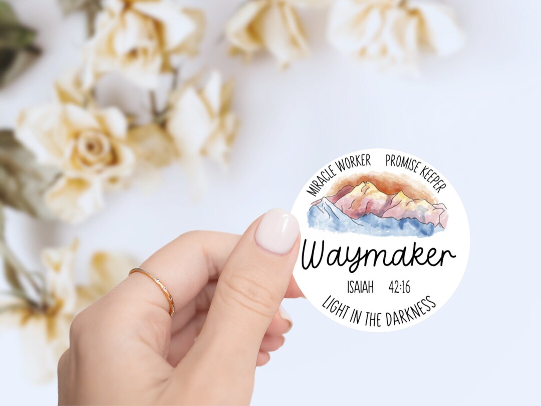 Waymaker Sticker, Isaiah 42:16 Sticker, Water Bottle Stickers, Funny ...