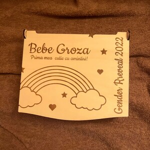 Laser Engraved Baby Memory Box, SVG DXF AI Laser Cut Files ...