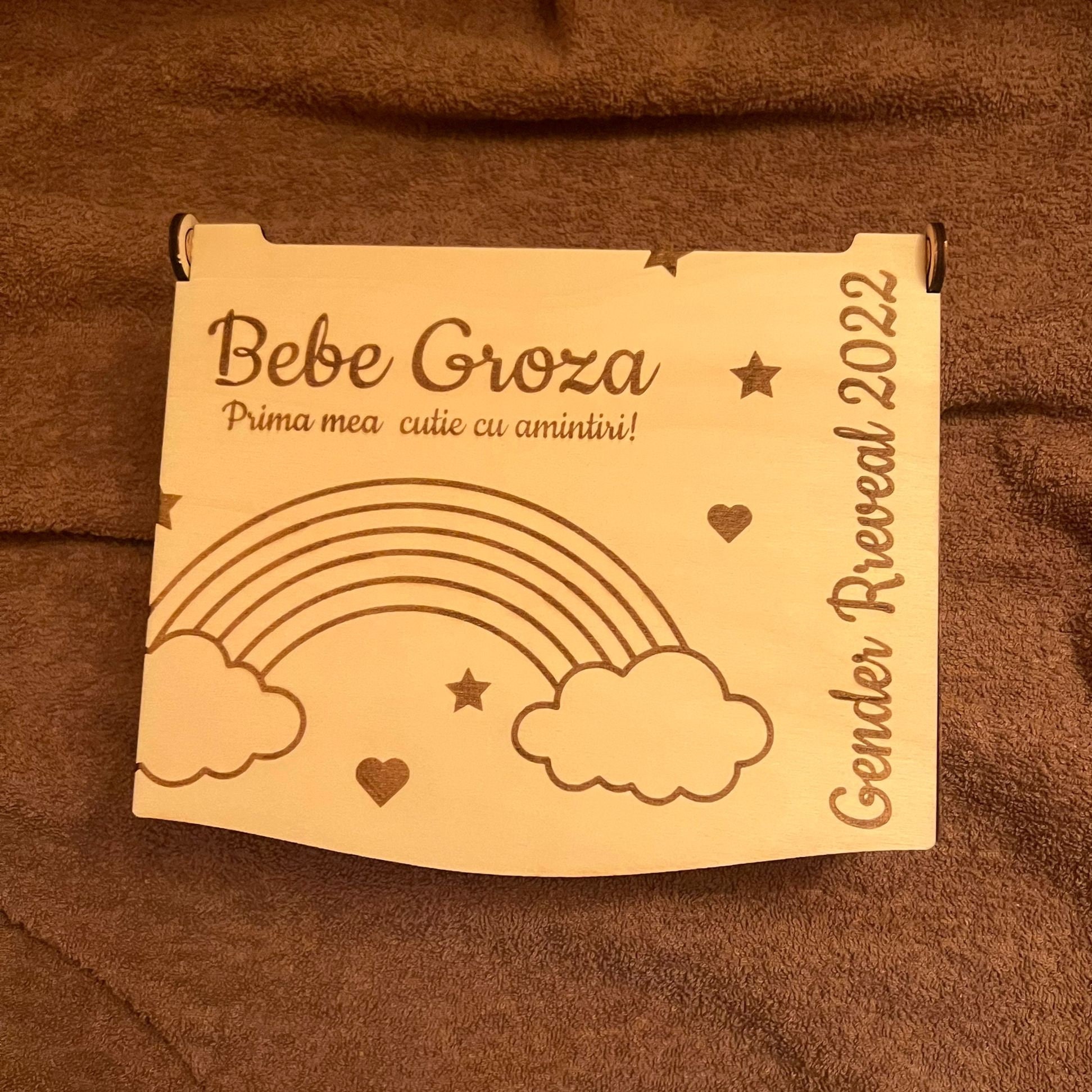 Laser Engraved Baby Memory Box, SVG DXF AI Laser Cut Files ...