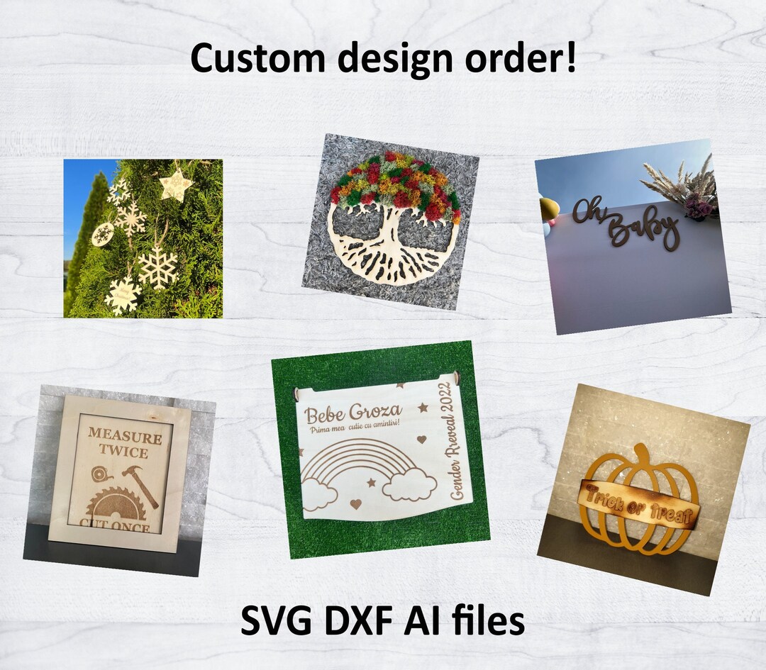 Custom Design Order, SVG DXF Ai STL Eps F3d 3mf Obj Png Jpeg Pdf, Vectorial Logo, Laser Engrave ...