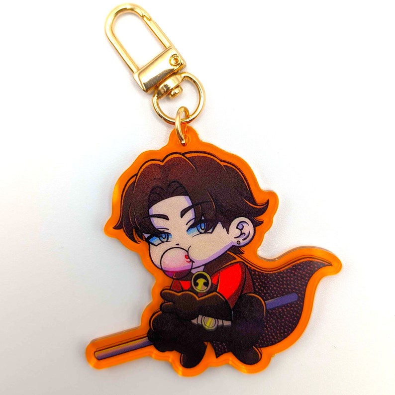 Red Robin Acrylic Keychain Chibi Charm 2.5x2.5in - Etsy