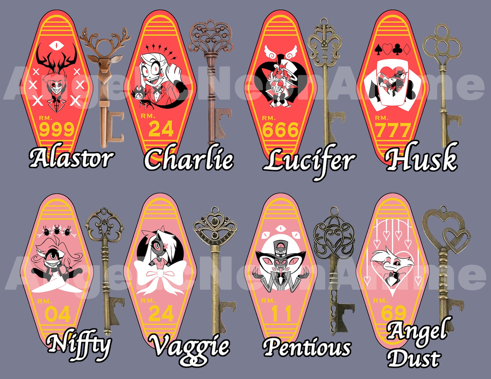 Hazbin Hotel Acrylic Keychains - Etsy