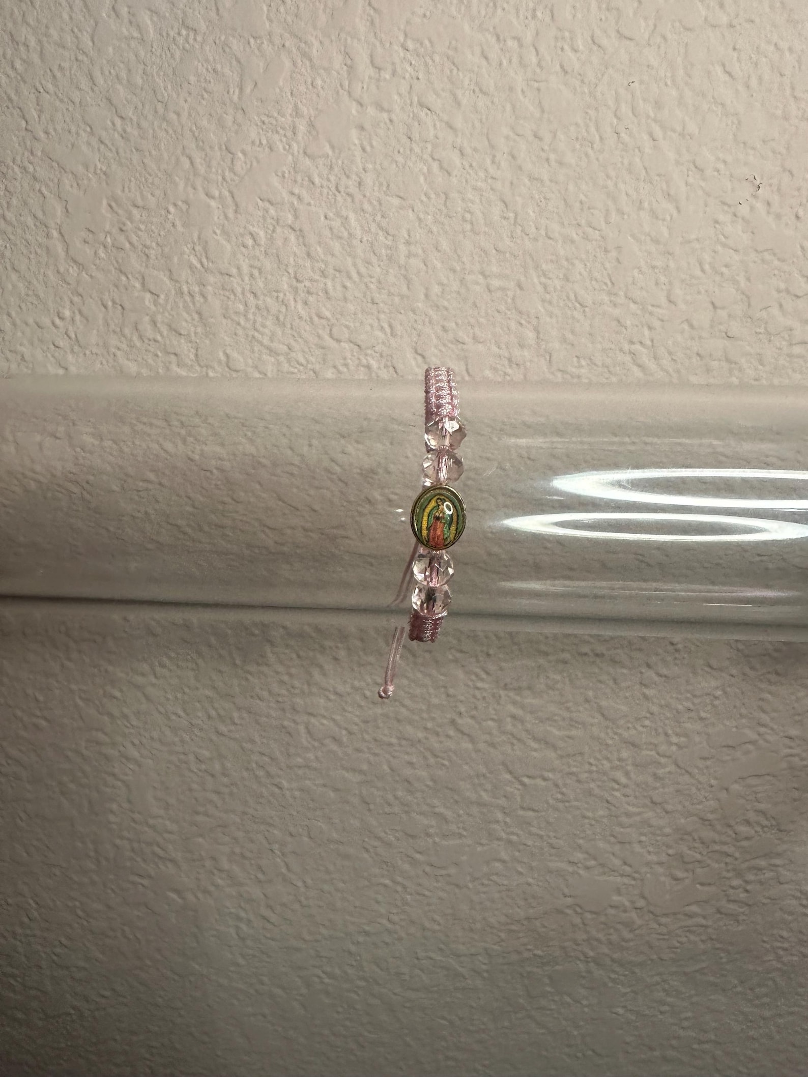 Pink Virgin Mary Beaded Bracelet - Etsy