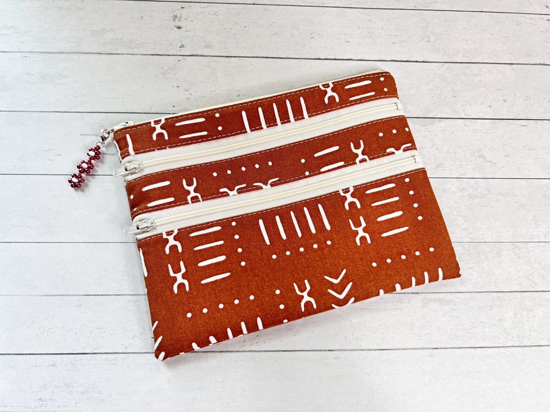 Gift for Her, Triple Zipper Pouch, Travel Pouch, Makeup Pouch, Pencil ...