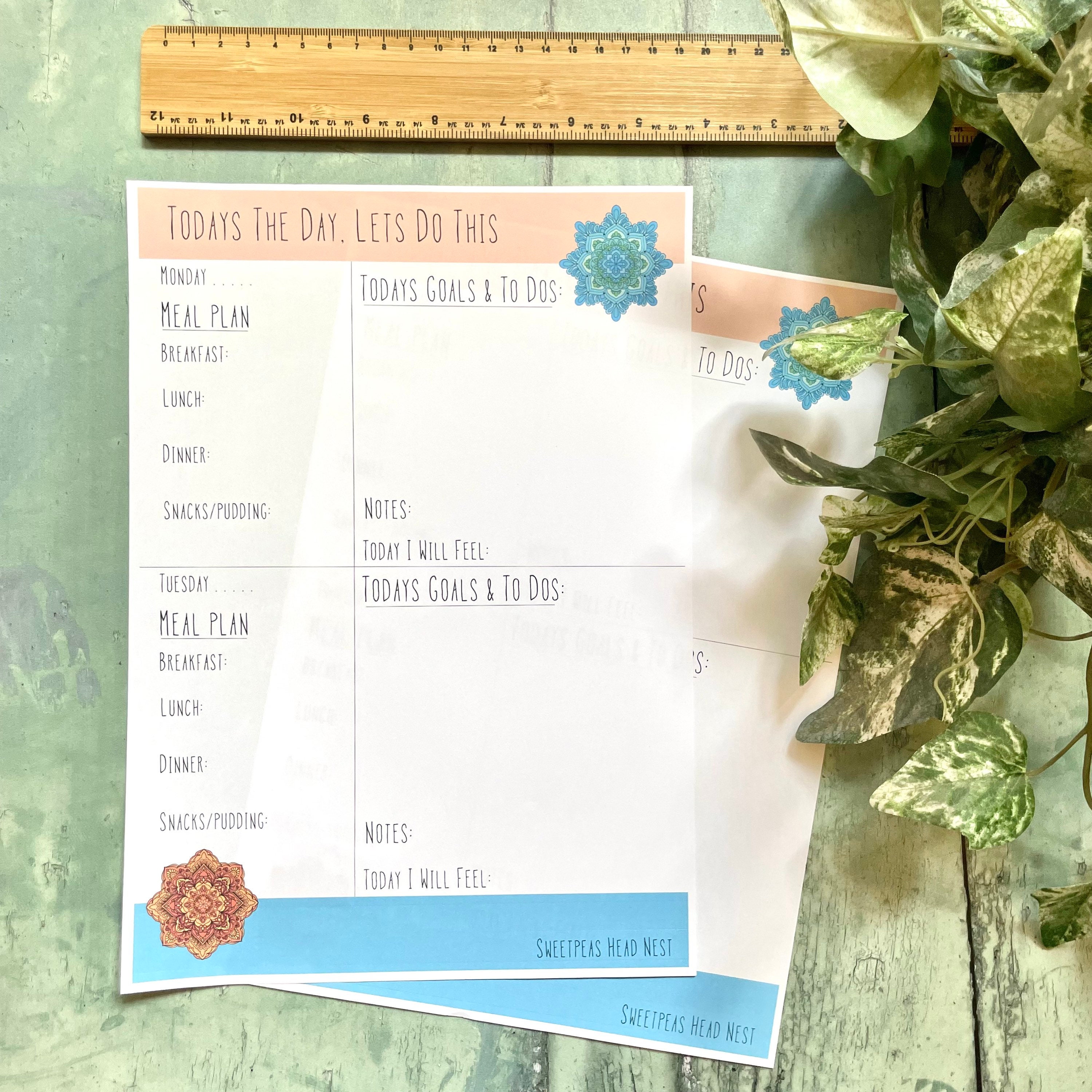 Printable Downloadable Simple Planner, Plan Your Month, Weeks and Days ...