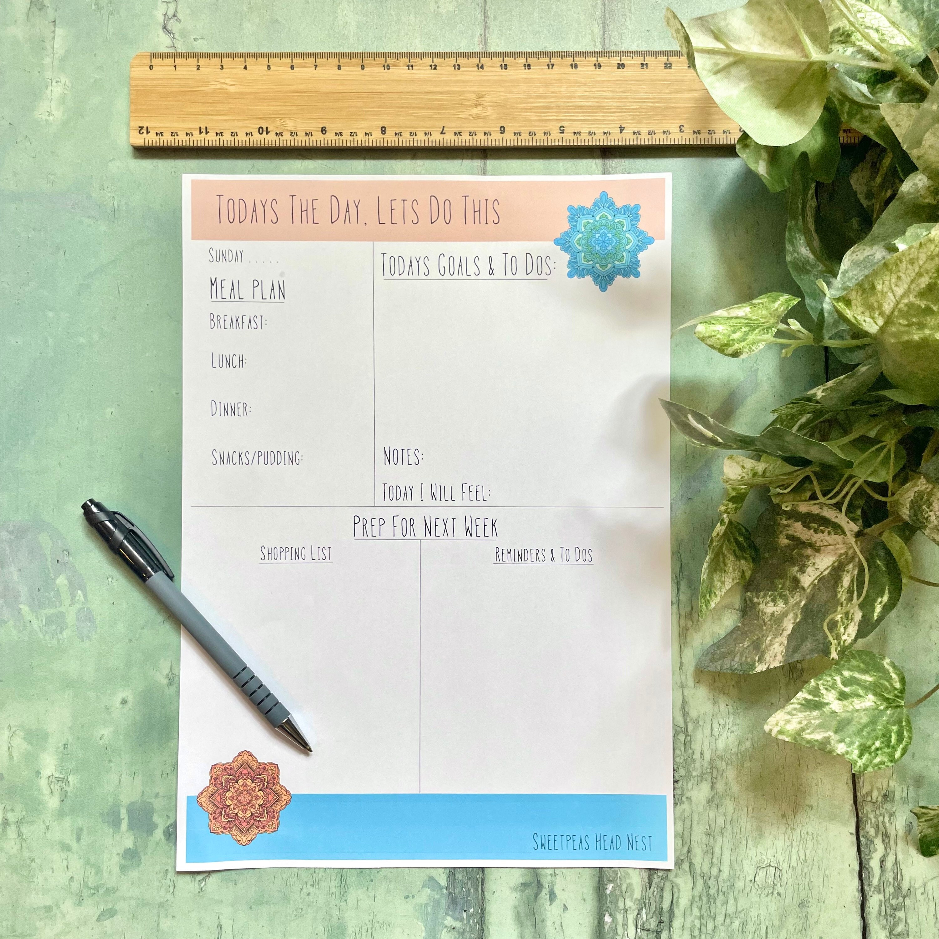 Printable Downloadable Simple Planner, Plan Your Month, Weeks and Days ...