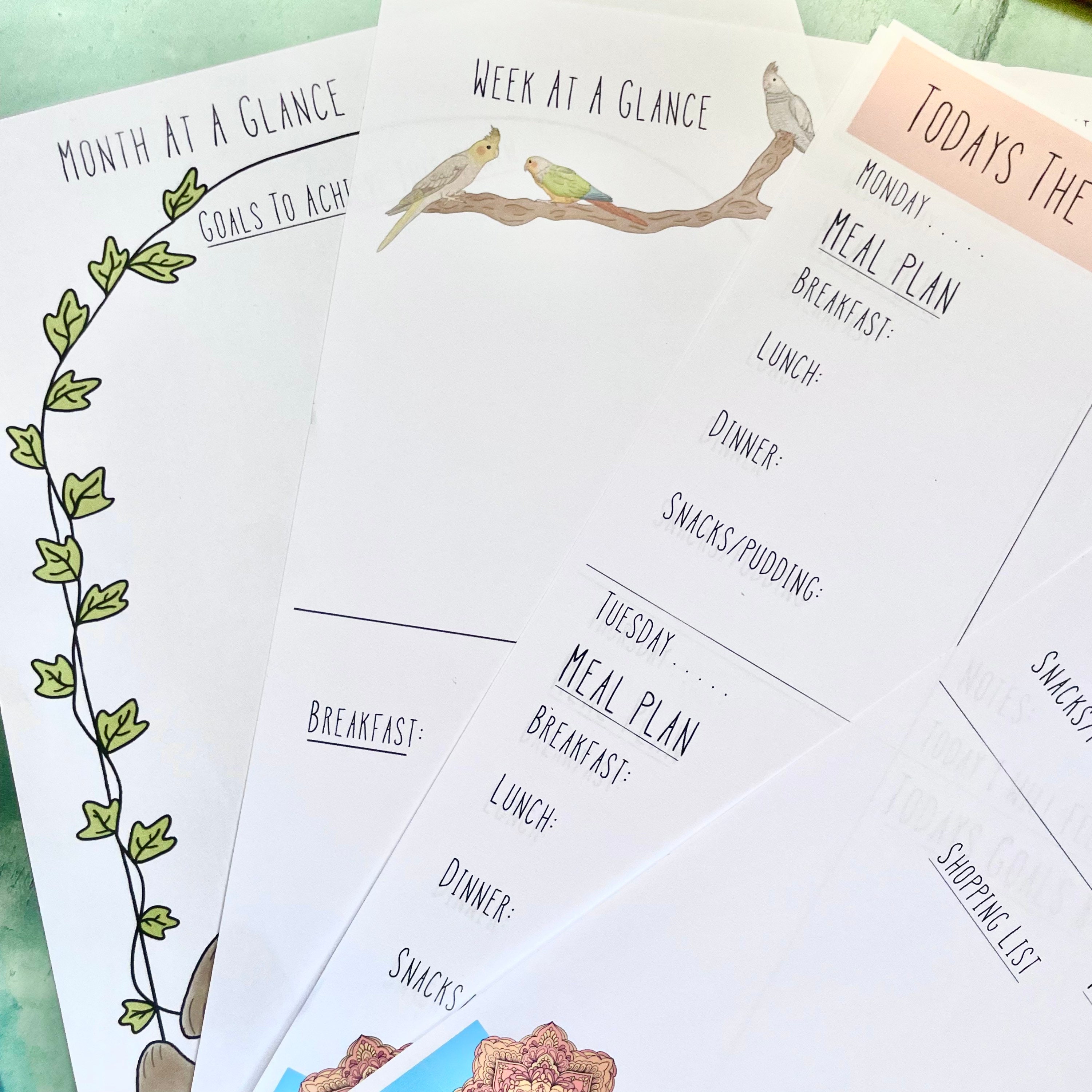 Printable Downloadable Simple Planner, Plan Your Month, Weeks and Days ...