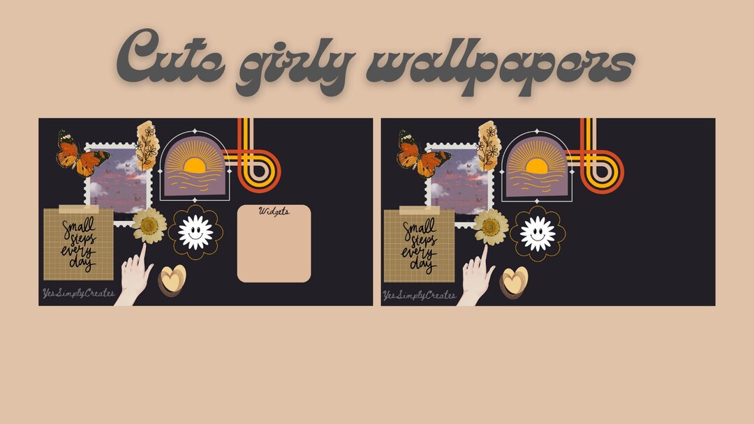 Cute Girly Computer Wallpaper - Etsy