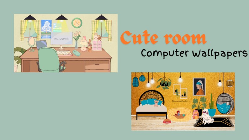 Cute Girl Room Computer Wallpapers - Etsy