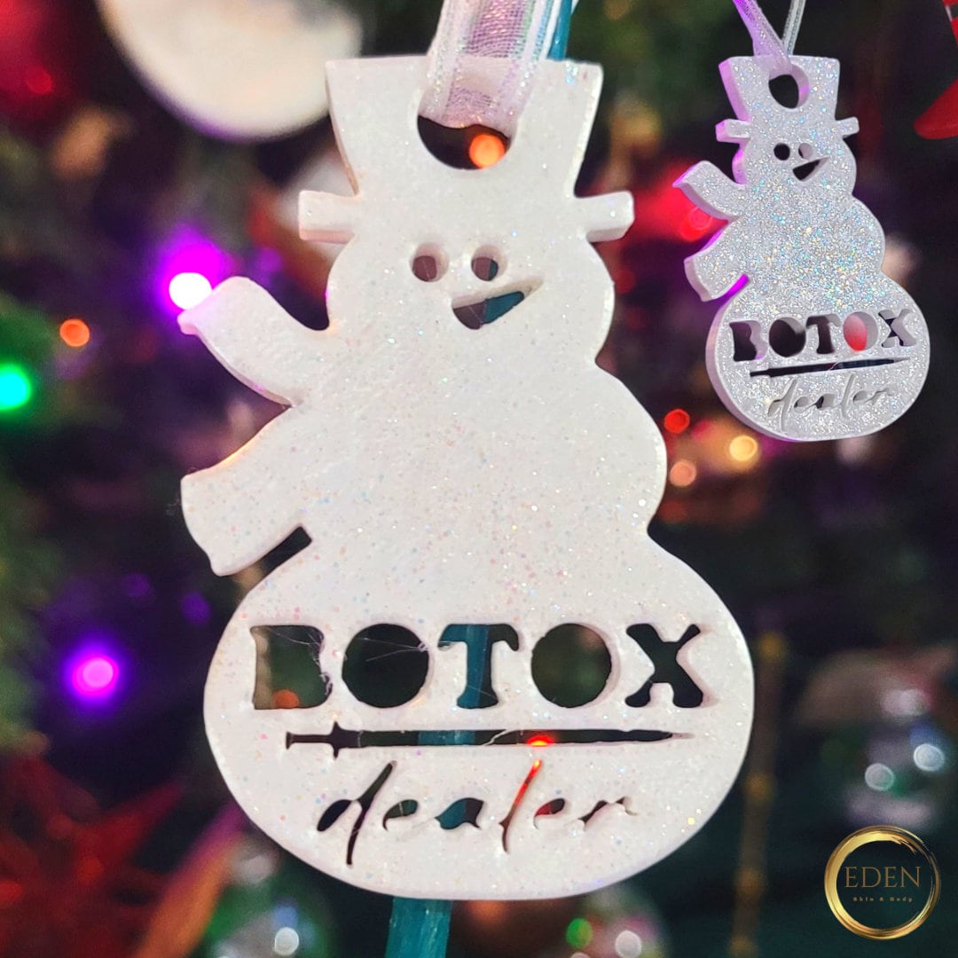 Botox Dealer, Christmas Ornament, Snowman, Botox, Nurse Injector, 3D ...