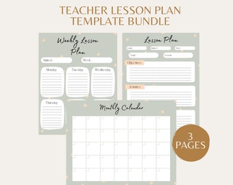 Canva Lesson Plan Template - Etsy