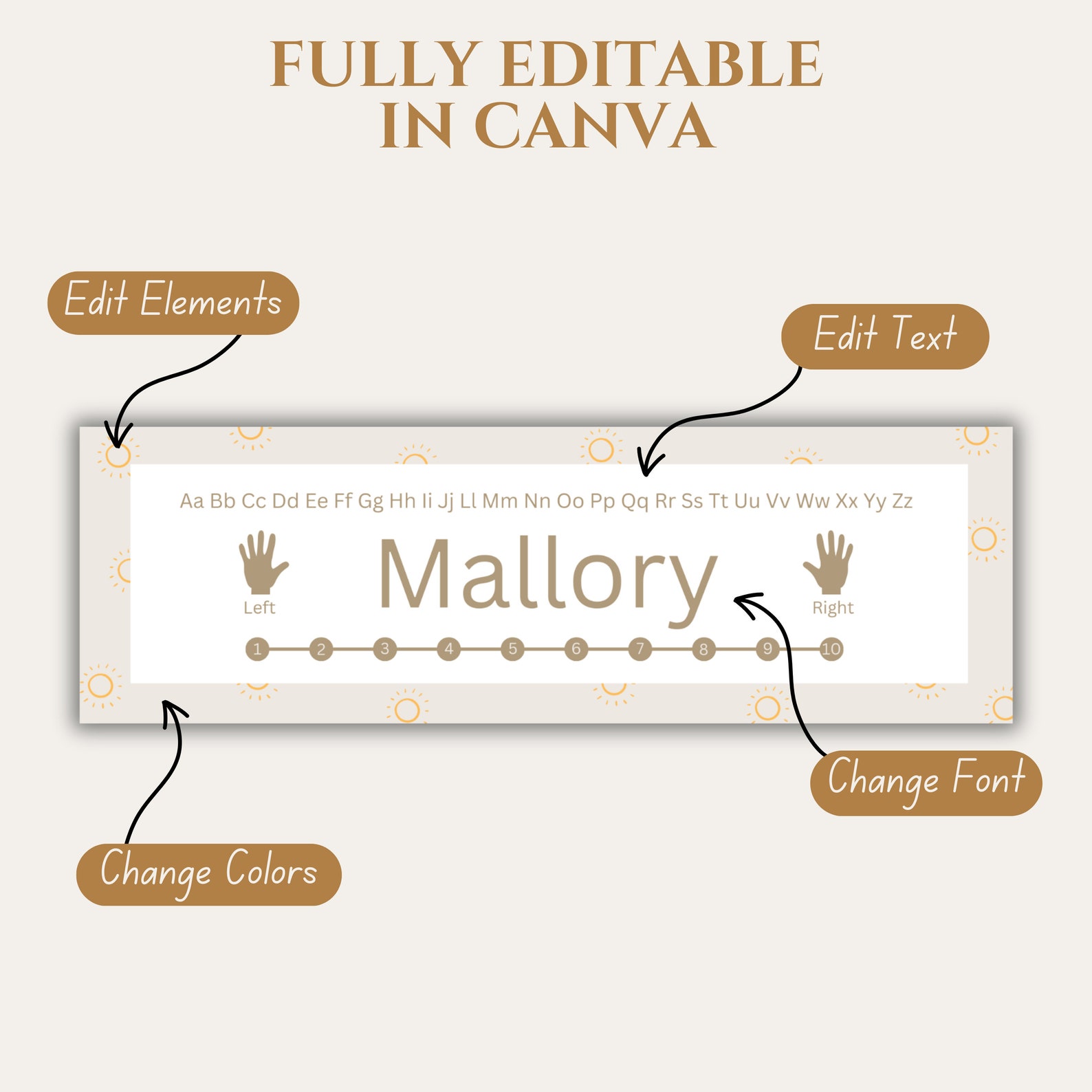 Sunshine Student Name Plates Student Desk Name Plates - Etsy