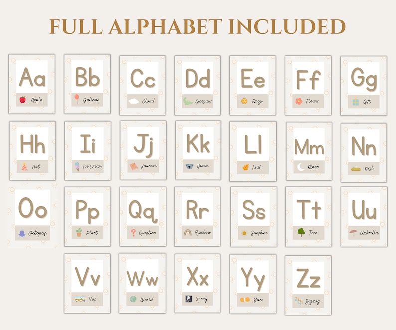 Sunshine Classroom Alphabet Posters Alphabet Editable Posters Alphabet ...