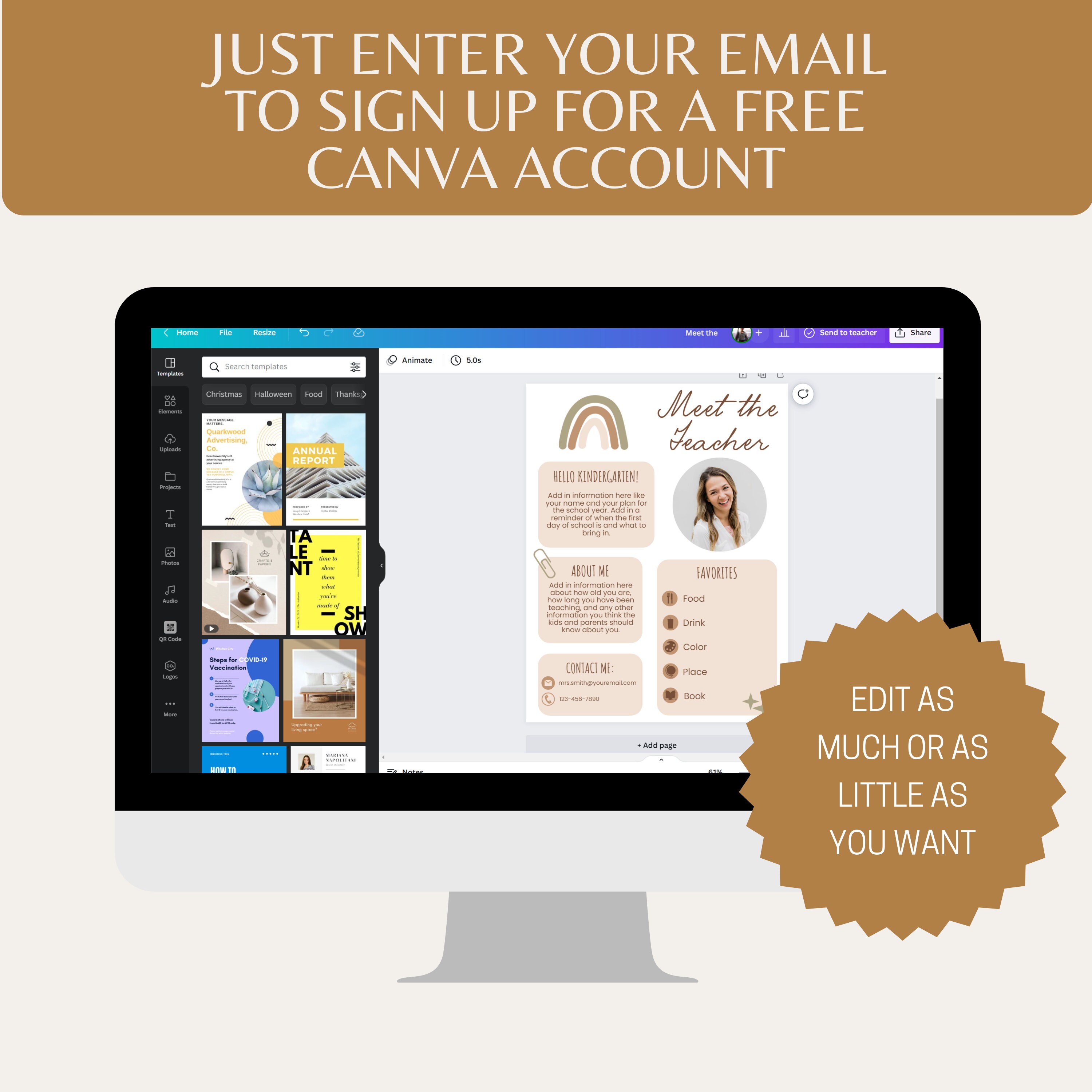 Meet the Teacher Template Canva | Meet the Teacher Letter | Printable ...