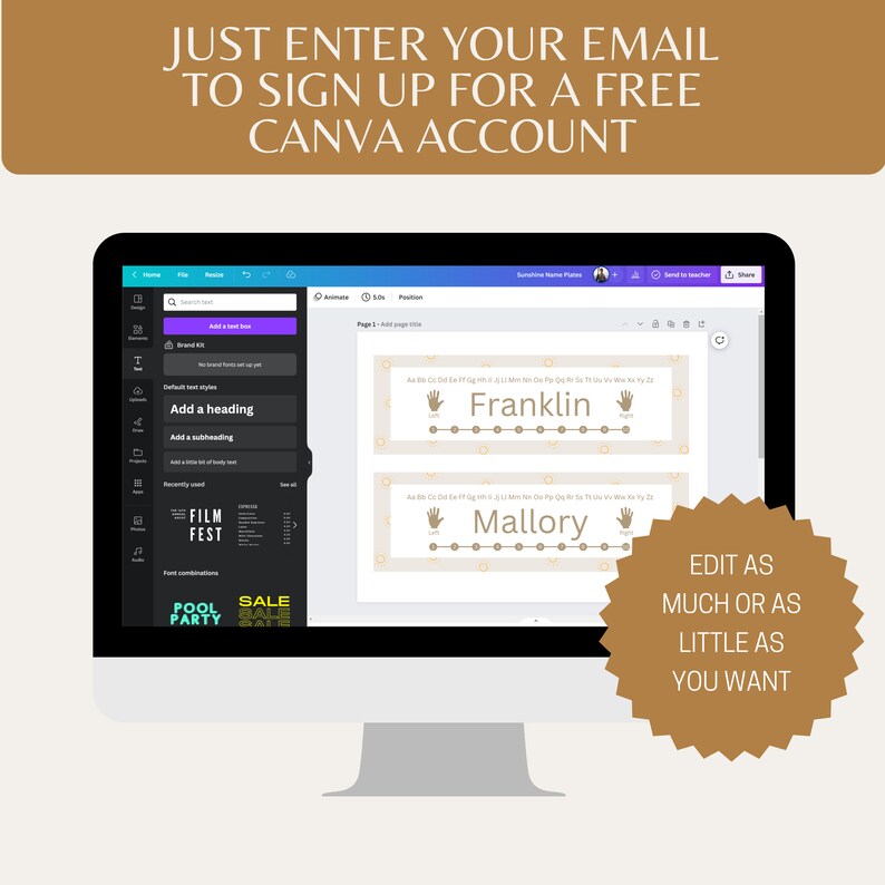 Sunshine Student Name Plates Student Desk Name Plates - Etsy