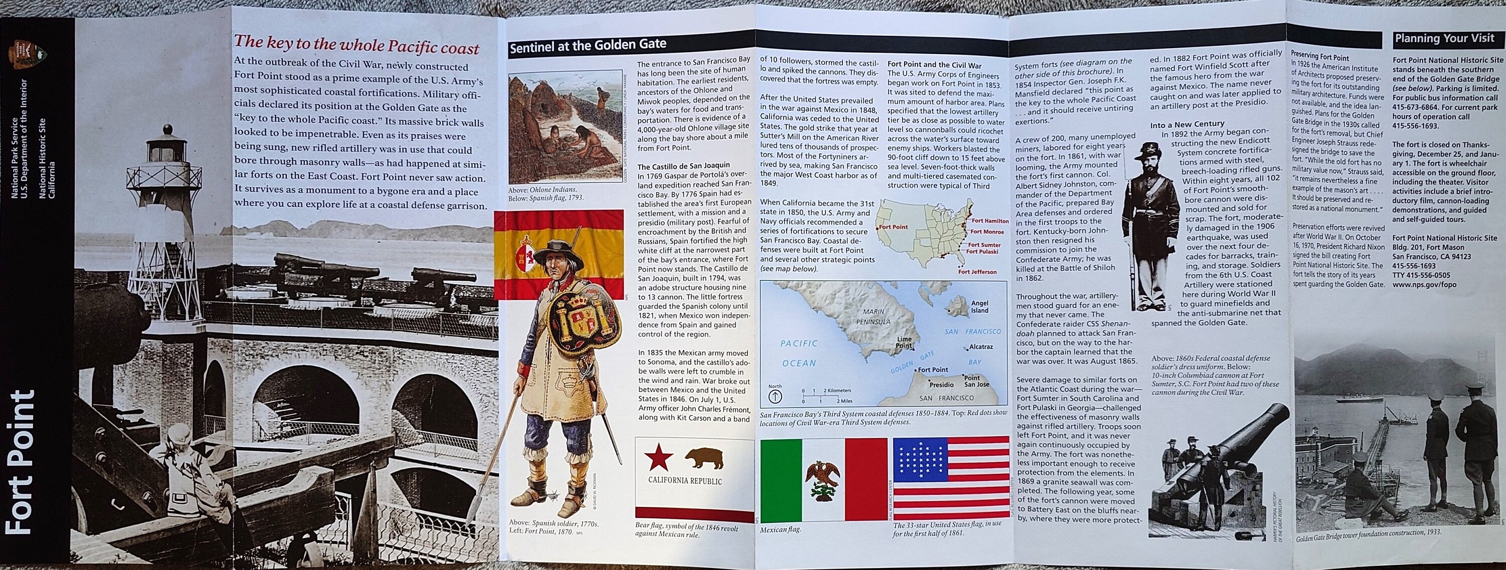 Fort Point National Historic Site Official NPS Guide Map Brochure ...