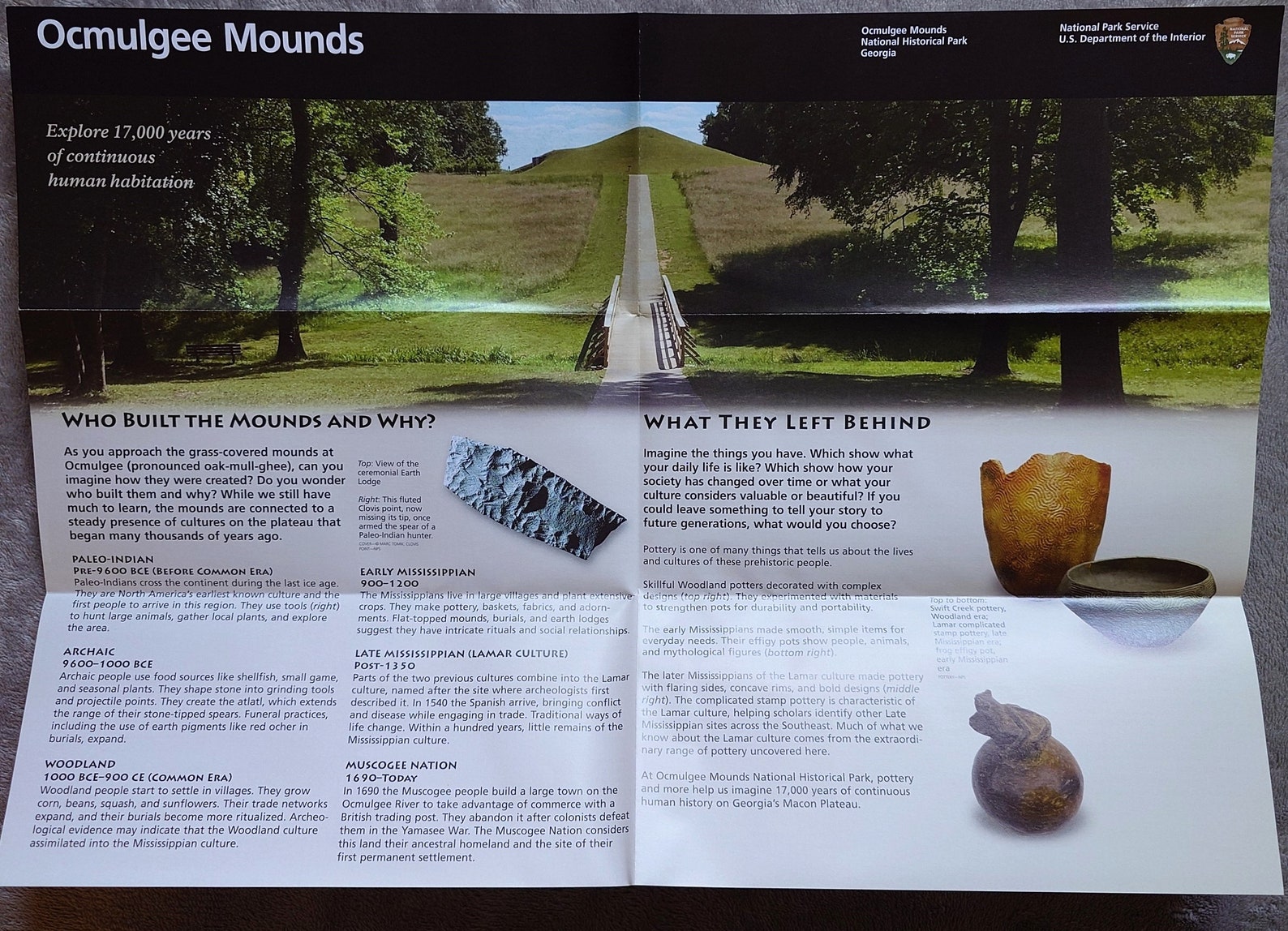 Ocmulgee Mounds National Historical Park Official NPS Guide Map ...