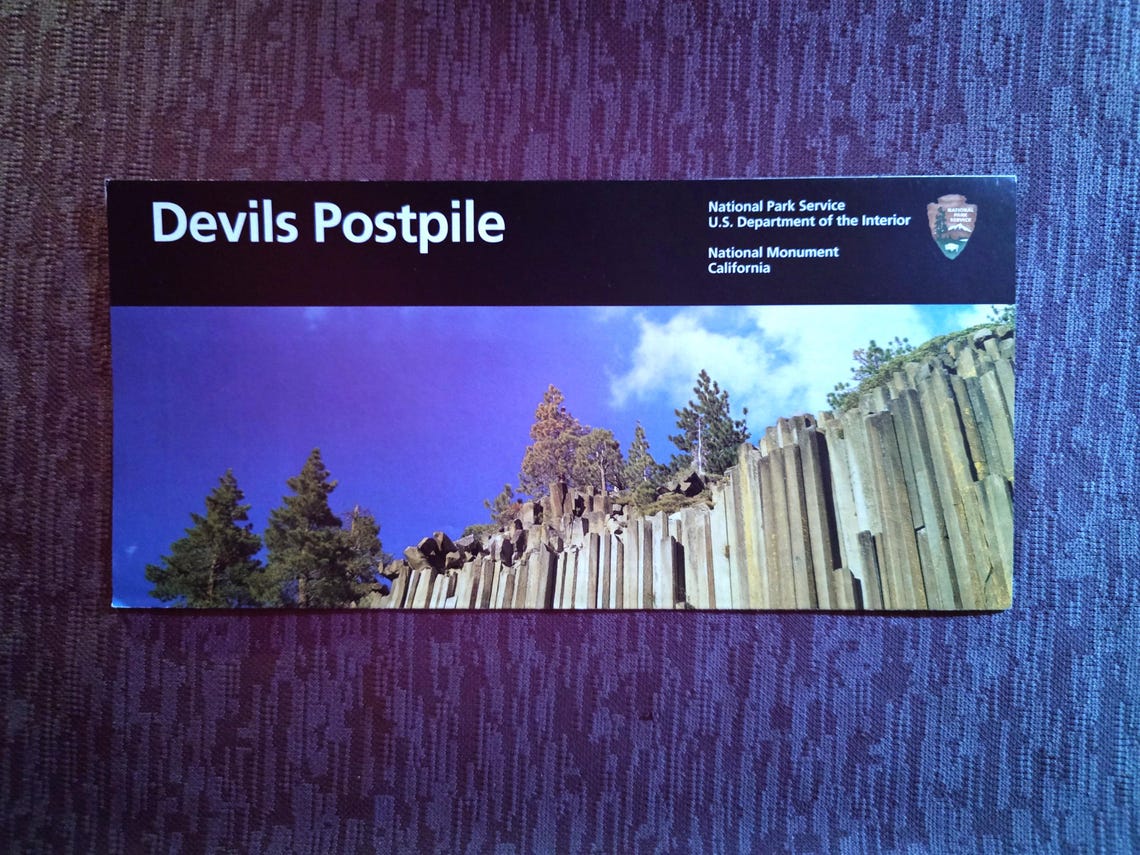 Devils Postpile National Monument Official NPS Guide Map Brochure ...