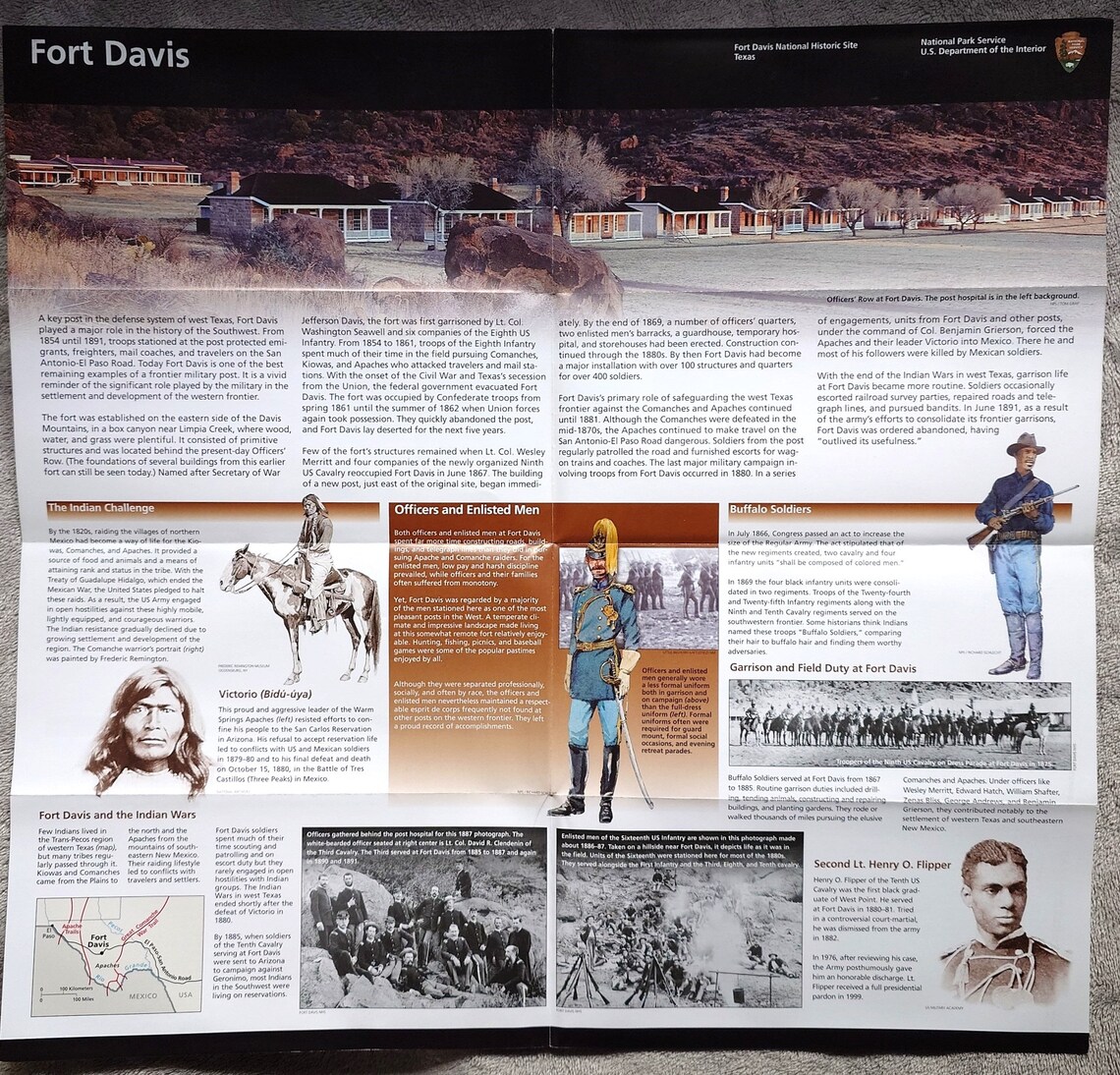 Fort Davis National Historic Site Official NPS Guide Map Brochure ...