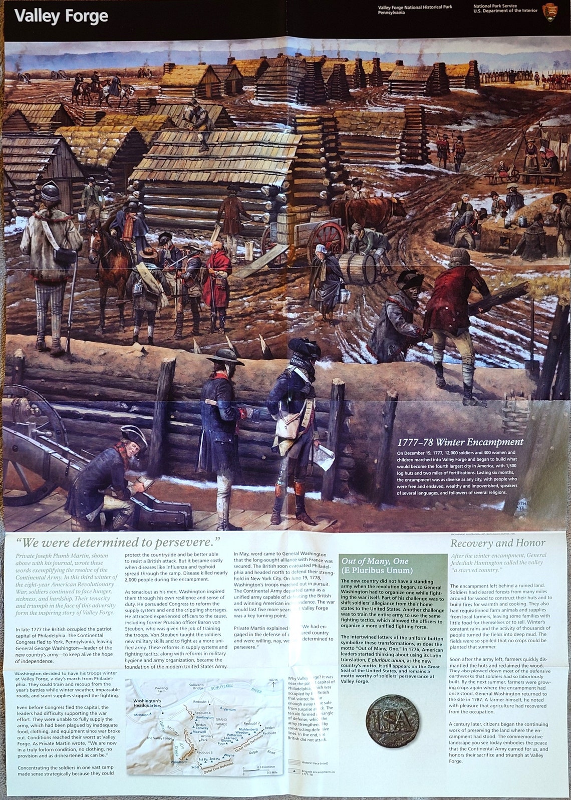 Valley Forge National Historical Park Official NPS Guide Map Brochure ...