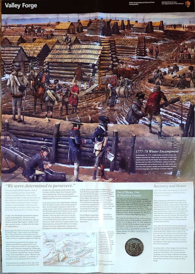 Valley Forge National Historical Park Official NPS Guide Map Brochure ...