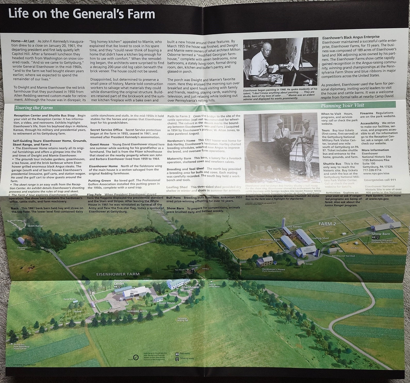 Eisenhower National Historic Site Official NPS Guide Map Brochure ...