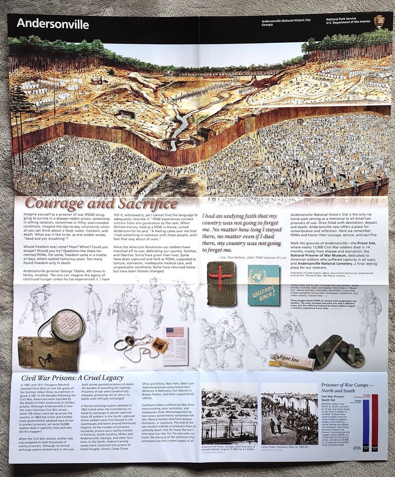 Andersonville National Historic Site Official NPS Guide Map Brochure ...