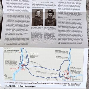 Fort Donelson National Battlefield Official NPS Guide Map Brochure ...