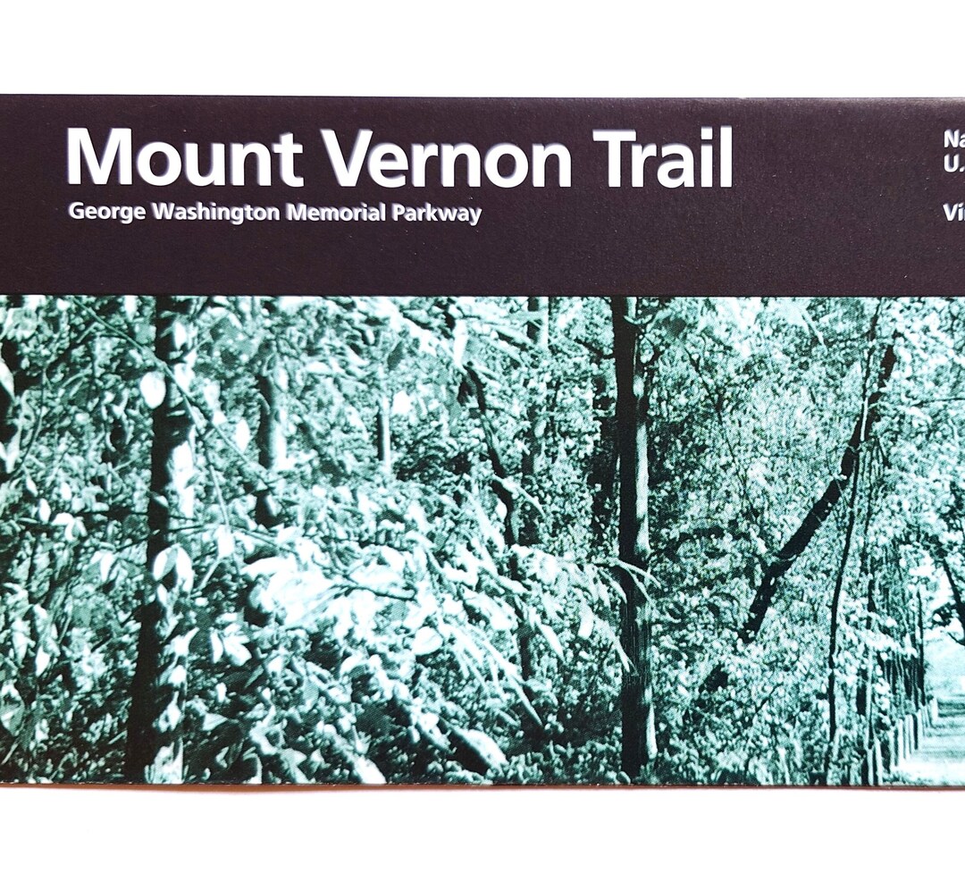 Official NPS Map Mount Vernon Trail Brochure National Parks America the ...