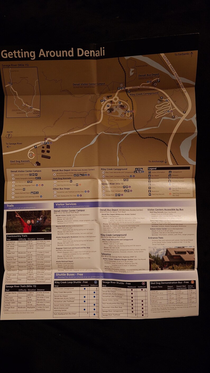 Denali National Park Summer Guide Official NPS Guide Map Brochure ...