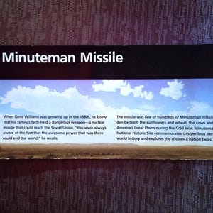 Minuteman Missile National Historic Site Official NPS Guide Map ...