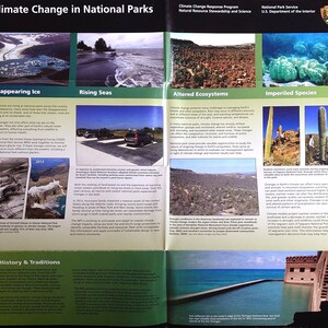 Climate Change in National Parks Official NPS Guide Map Brochure ...