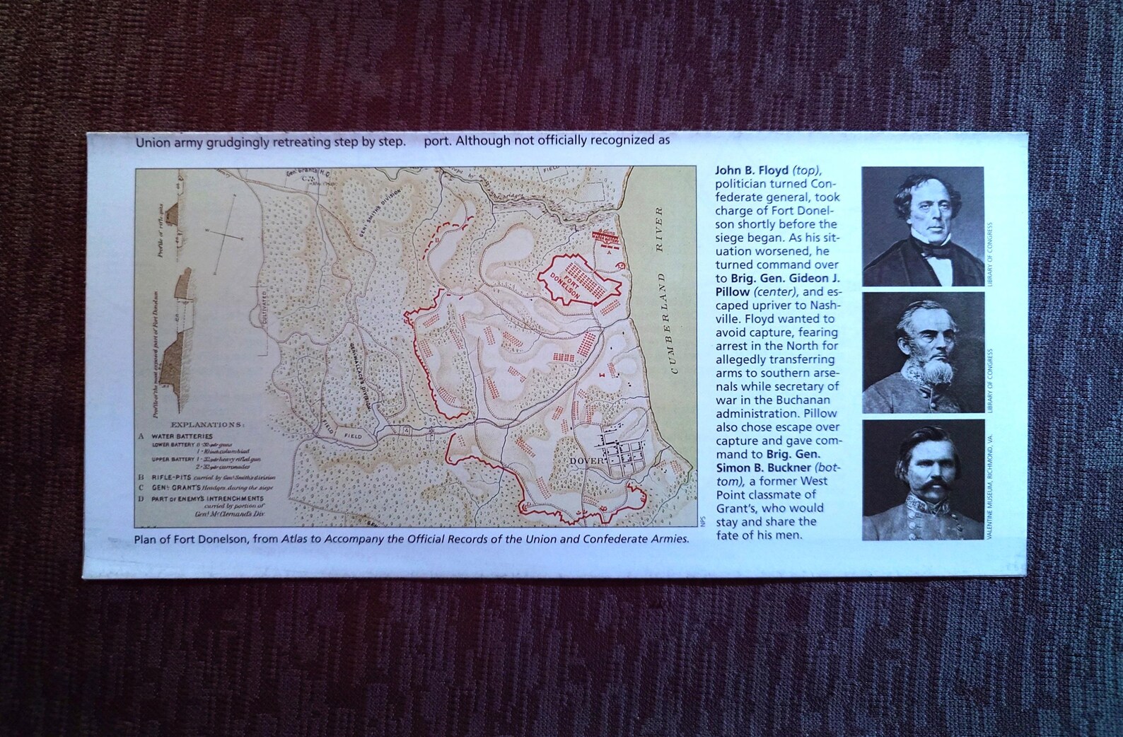 Fort Donelson National Battlefield Official NPS Guide Map Brochure ...