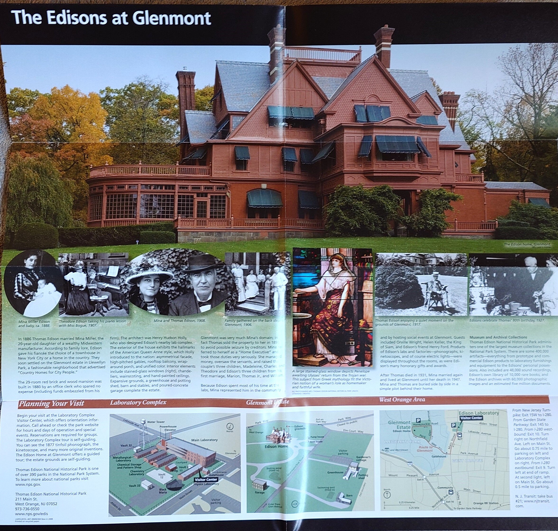 Thomas Edison National Historical Park Official NPS Guide Map Brochure ...