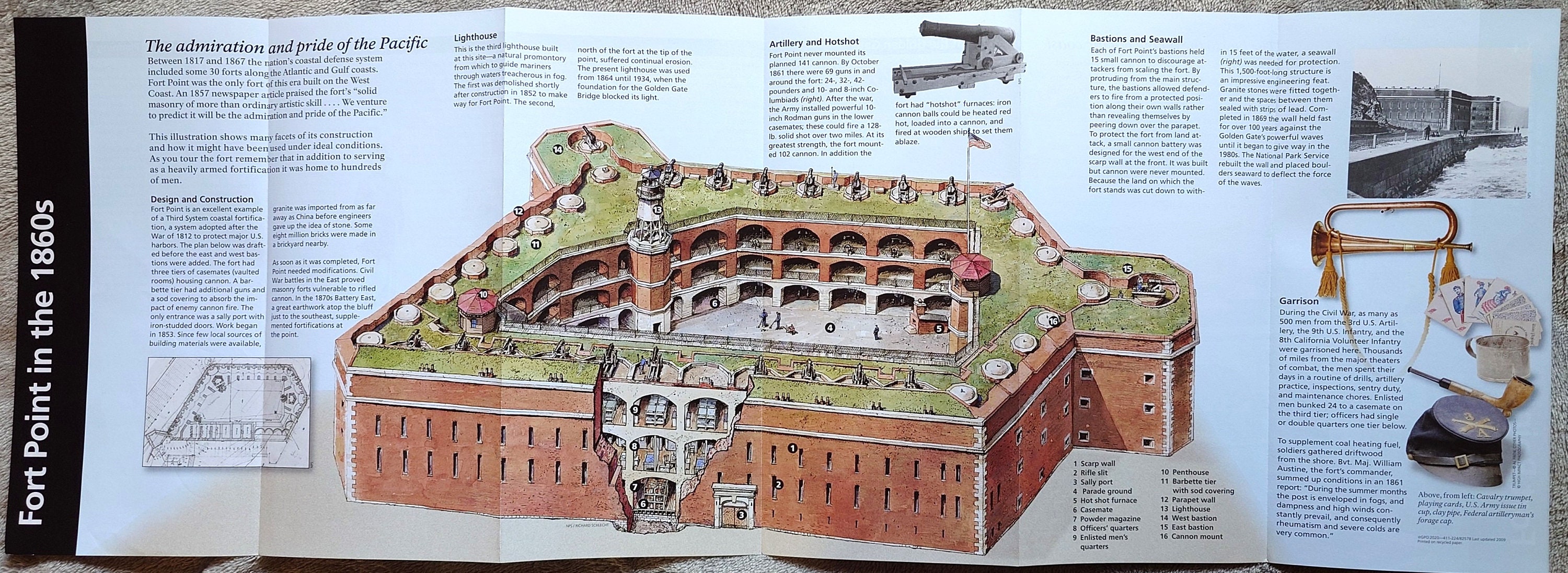 Fort Point National Historic Site Official NPS Guide Map Brochure ...