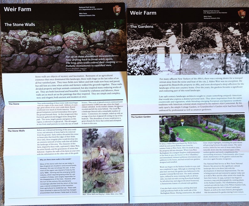 Official NPS Map Weir Farm National Historical Park Brochure National ...