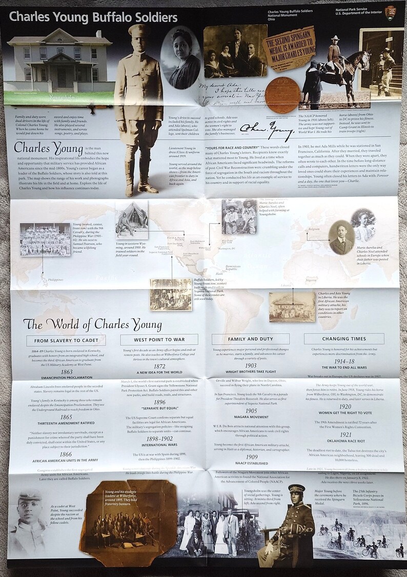 Charles Young Buffalo Soldiers National Monument Official NPS Guide Map ...